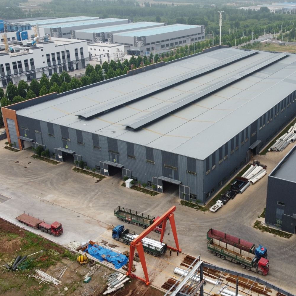 PEB Steel Godown Konstruksi prefab Warehouse Portal Frame